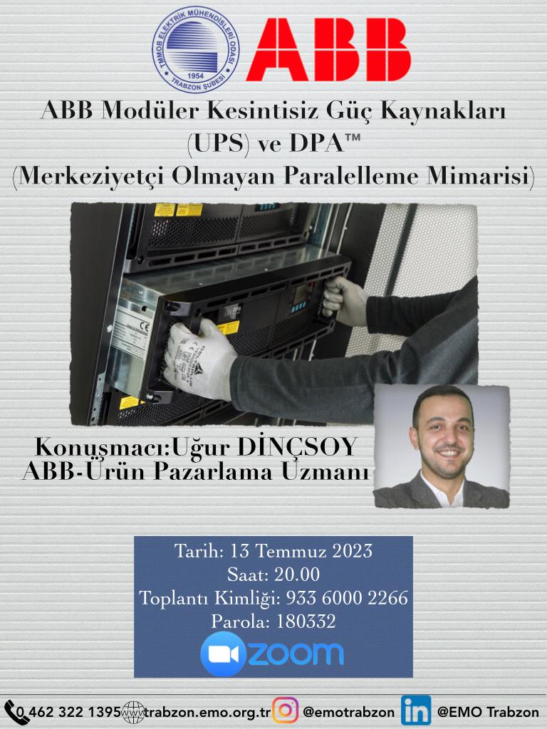 EMO - `ABB MODÜLER KESİNTİSİZ GÜÇ KAYNAKLARI (UPS) VE DPA ...