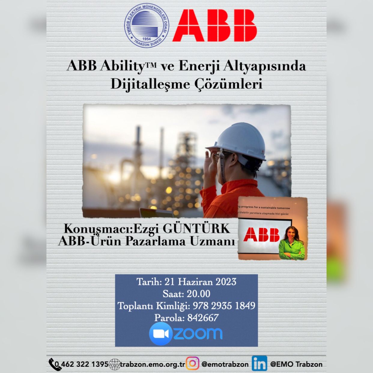 EMO - `ABB ABİLİTY VE ENERJİ ALTYAPISINDA DİJİTALLEŞME ÇÖZÜMLERİ``