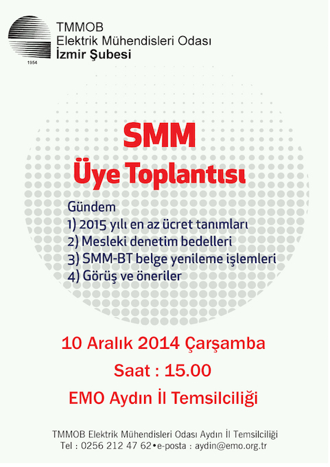 EMO - SMM ÜYE TOPLANTISI-AYDIN