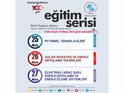 EMO - 25-26-27 MAYIS 2023 TARİHLERİNDE GÜNEŞ ENERJİSİ VE ELEKTRİKLİ ...