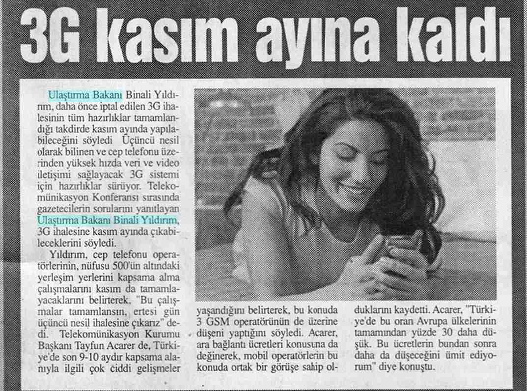 EMO - 3 G KASIM AYINA KALDI (GAZETE 34, 26.06.2008)