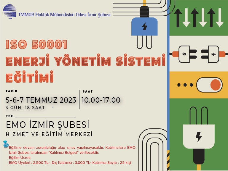 EMO - ISO 50001 ENERJİ YÖNETİM SİSTEMİ EĞİTİMİ - ONLİNE KAYIT