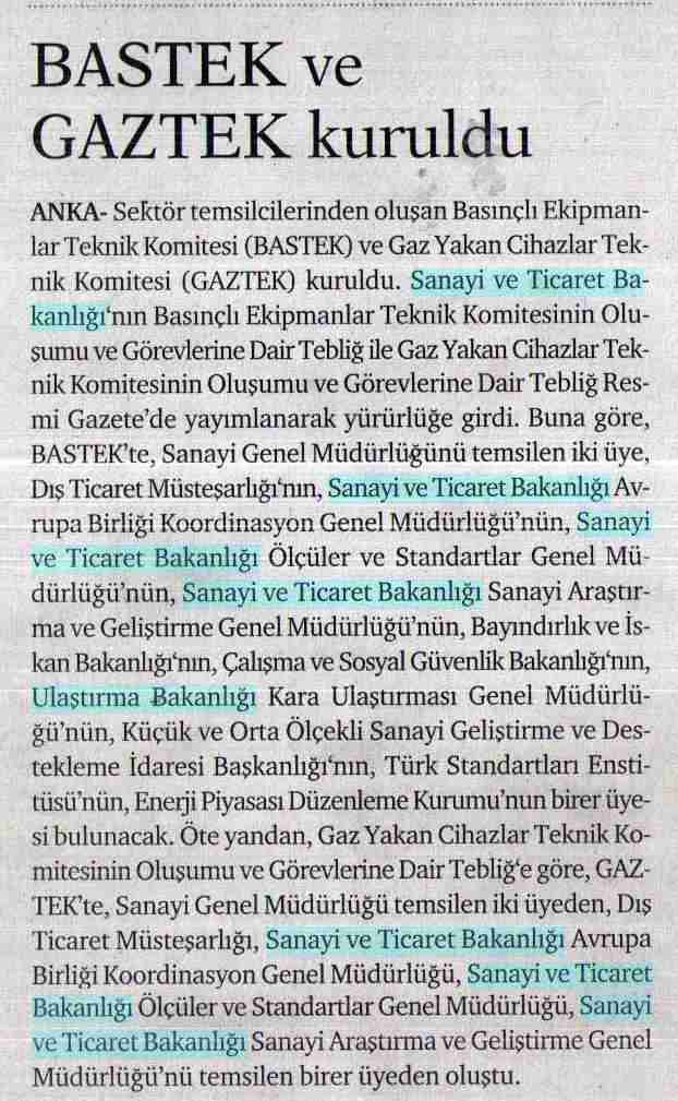 EMO - BASTEK VE GAZTEK KURULDU (DÜNYA)