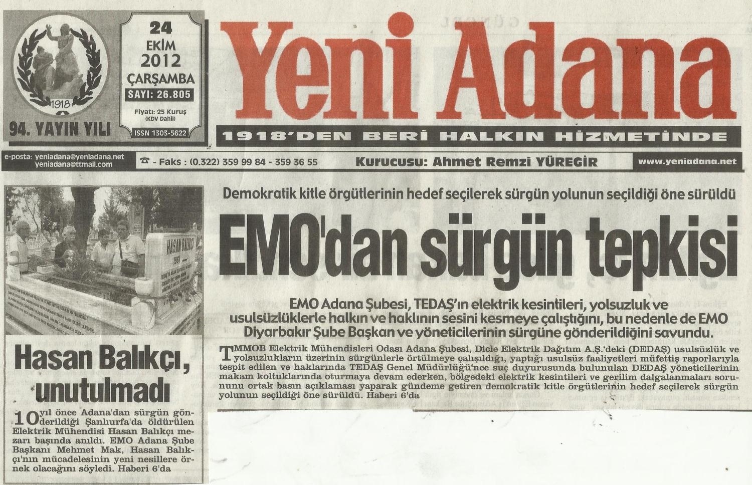 EMO - HASAN BALIKÇI`YI ANDIK