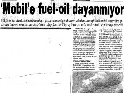 EMO - MOBİL'E FUEL-OİL DAYANMIYOR