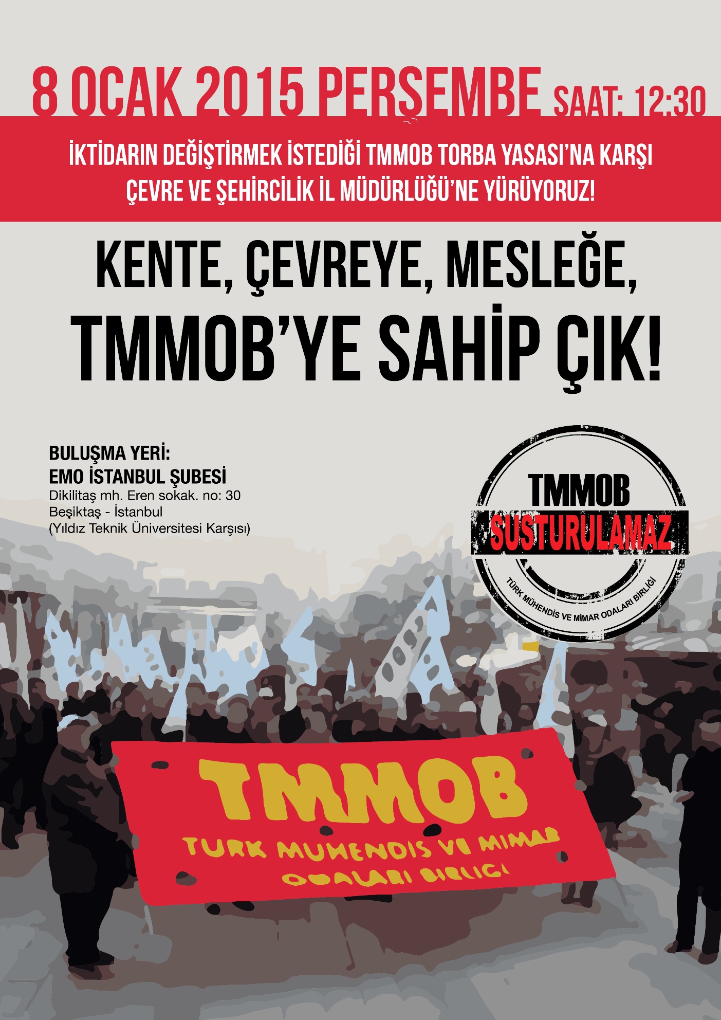 EMO - İSTANBUL ÇEVRE ŞEHİRCİLİK BAKANLIĞI İL MÜDÜRLÜĞÜNE SİYAH ÇELENK ...